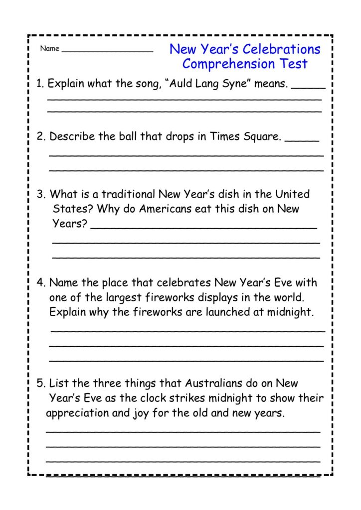 New Year's Celebrations Mini Book Reading Comprehension | Made By Teachers