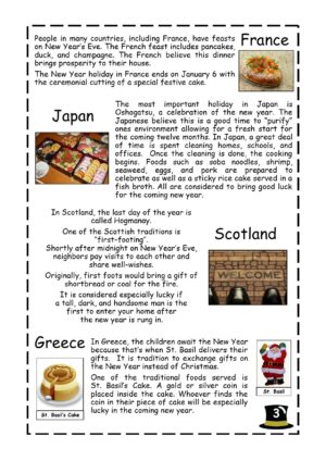 New Year's Celebrations Reading Comprehension Passage | Made By Teachers