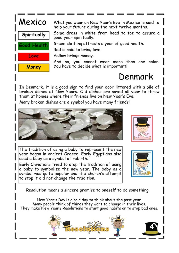 New Year's Celebrations Reading Comprehension Passage | Made By Teachers