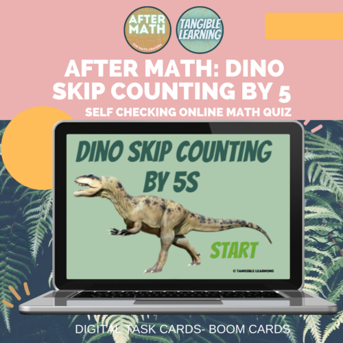 Dino Skip Counting by 5s Digital Boom Card Deck | Made By Teachers