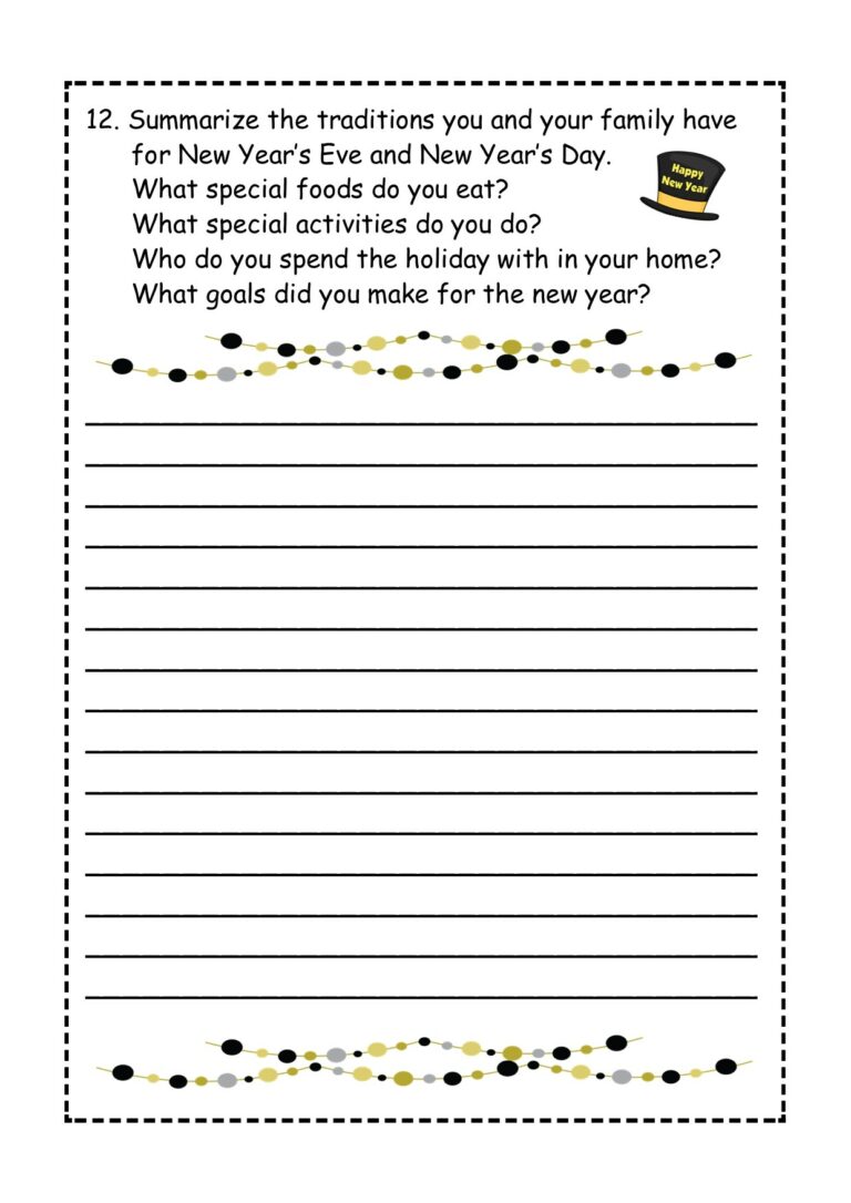 New Year's Celebrations Reading Comprehension Passage | Made By Teachers