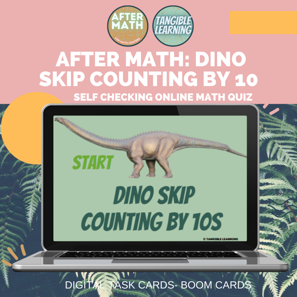 Dino Skip Counting by 10s Digital Boom Card Deck | Made By Teachers