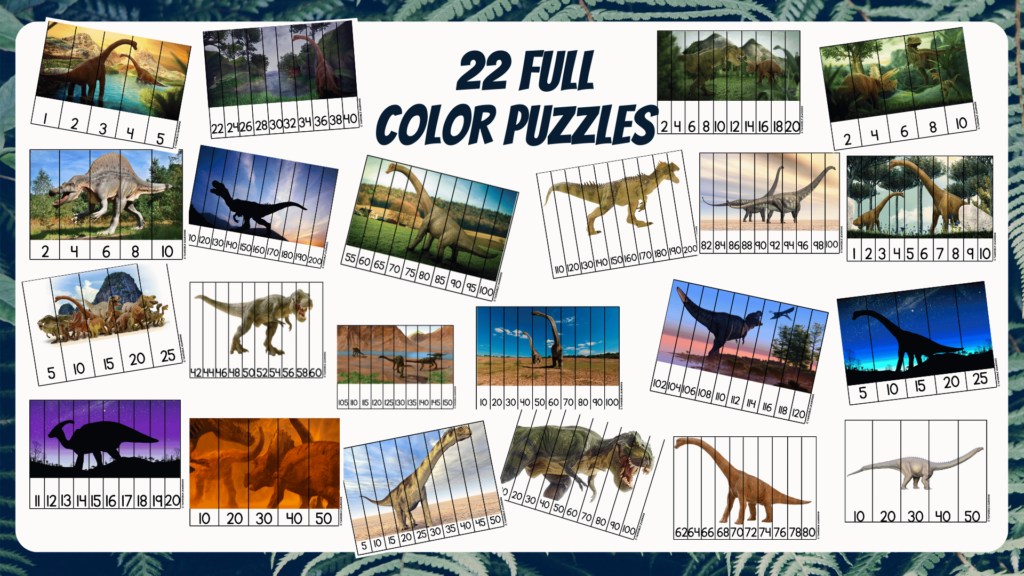 Dinosaur Skip Counting Math Centers & Digital Decks Bundle | Made By ...