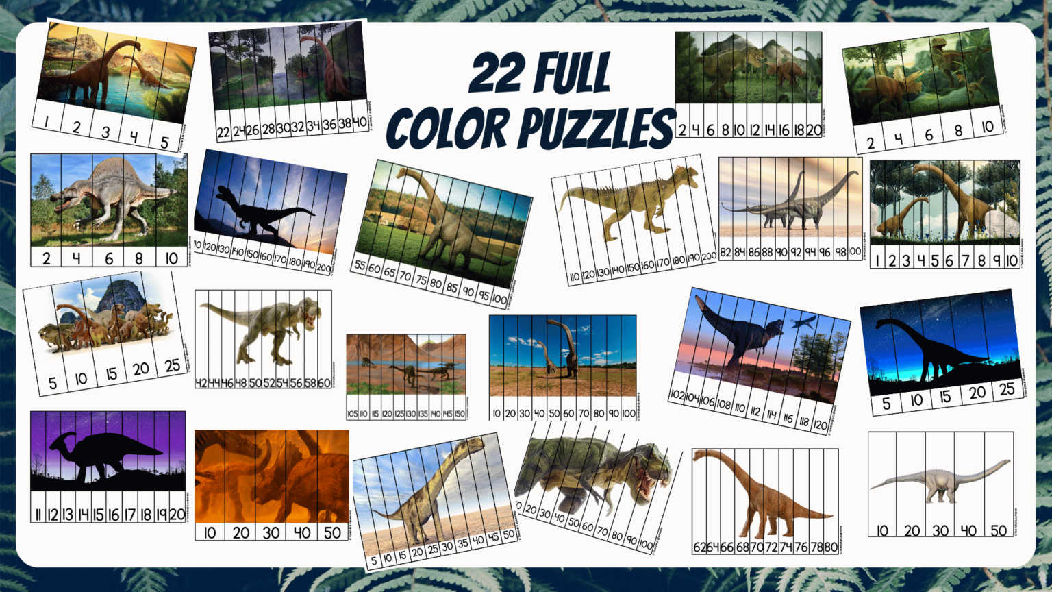 Dinosaur Skip Counting Math Centers & Digital Decks Bundle | Made By ...