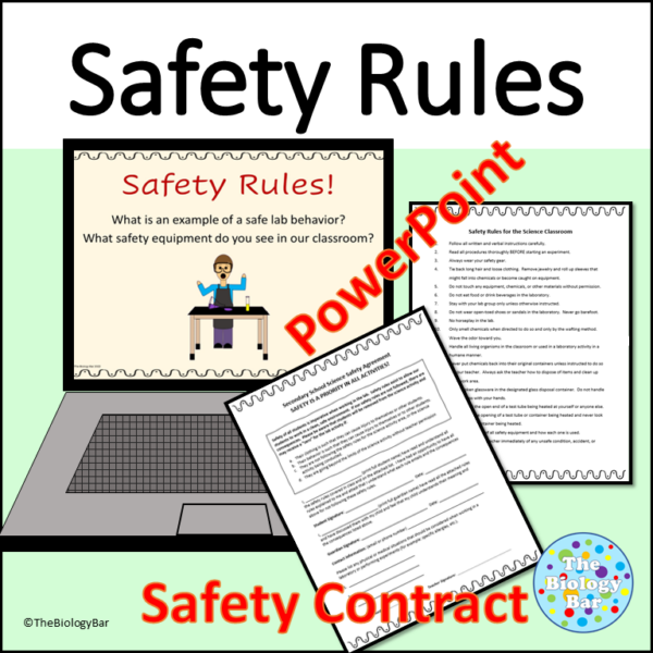 Science Lab Safety Rules PowerPoint and Safety Contract | Made By Teachers