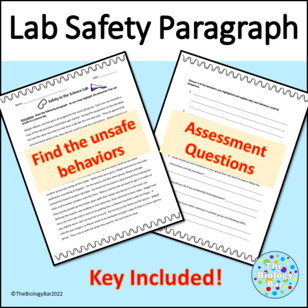 Science Lab Safety Rules Paragraph Worksheet - Made By Teachers