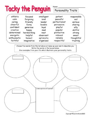 Tacky the Penguin Character Traits Retell Story Sequence Compare ...