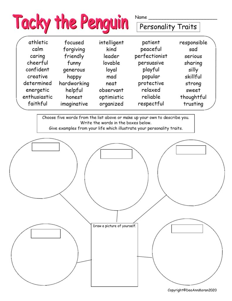 Tacky the Penguin Character Traits Retell Story Sequence Compare ...