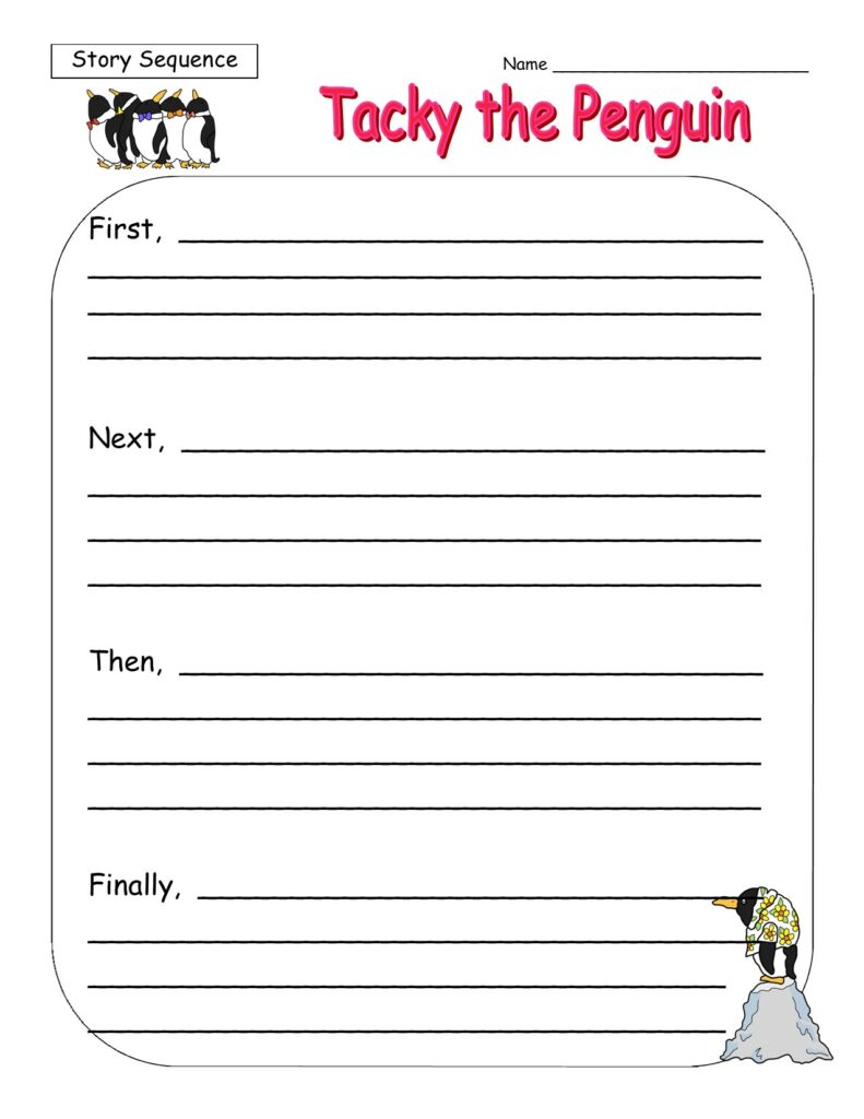 Tacky the Penguin Character Traits Retell Story Sequence Compare ...