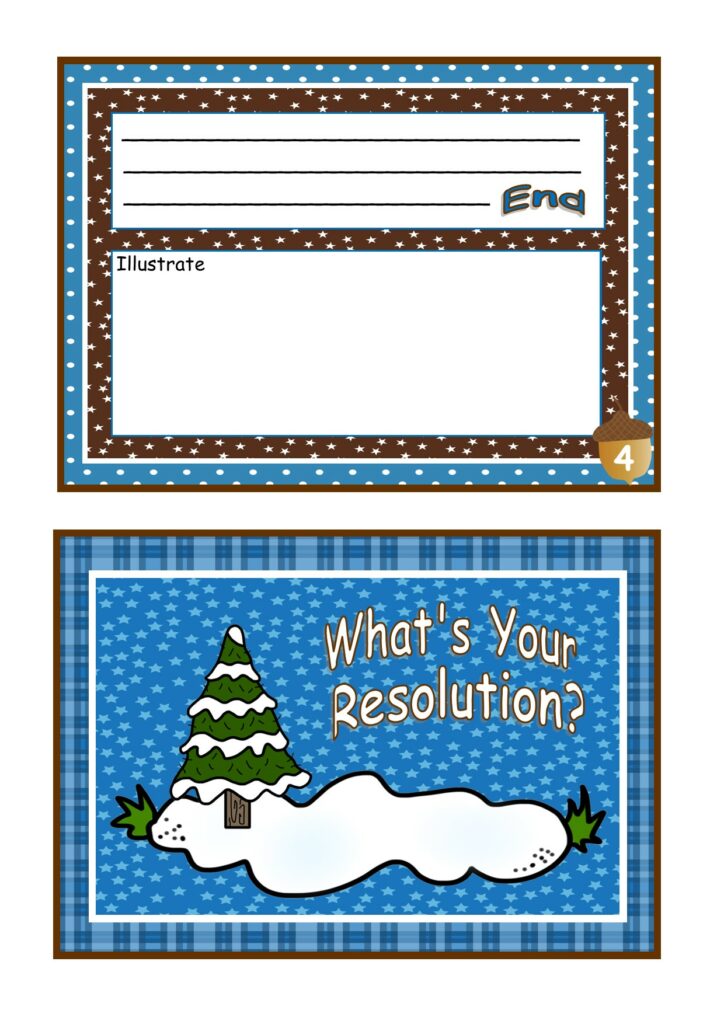 Squirrel's New Year's Resolution Retell Main Idea Summarize Character ...