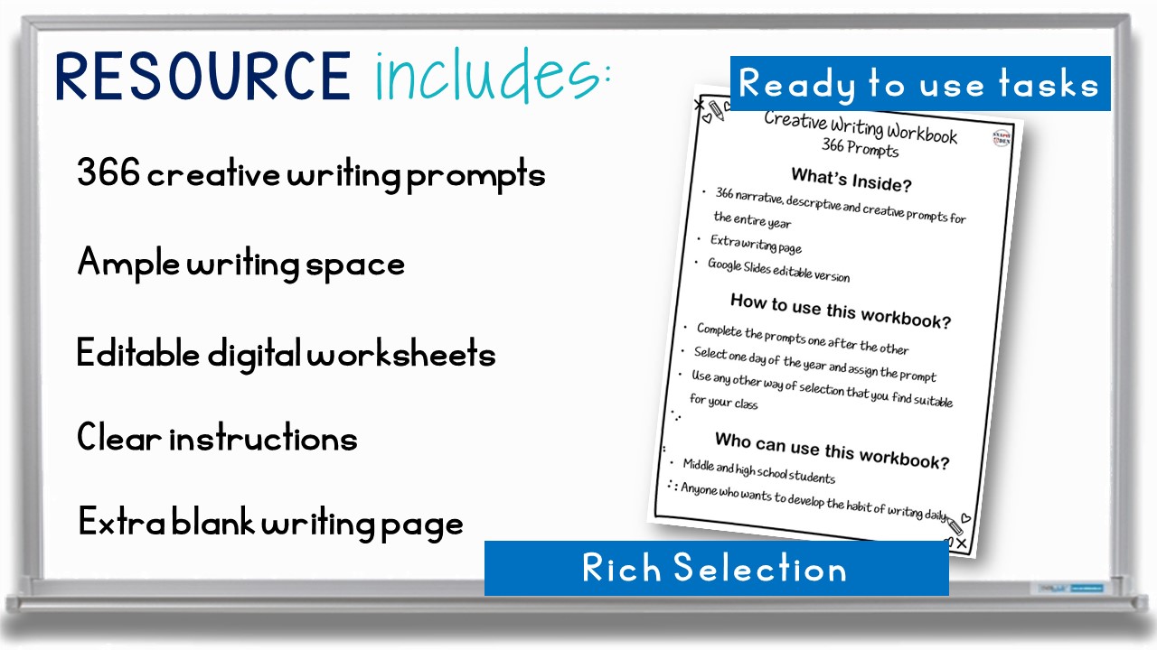 Creative Writing Workbook - One Year of Narrative Prompts | Made By ...