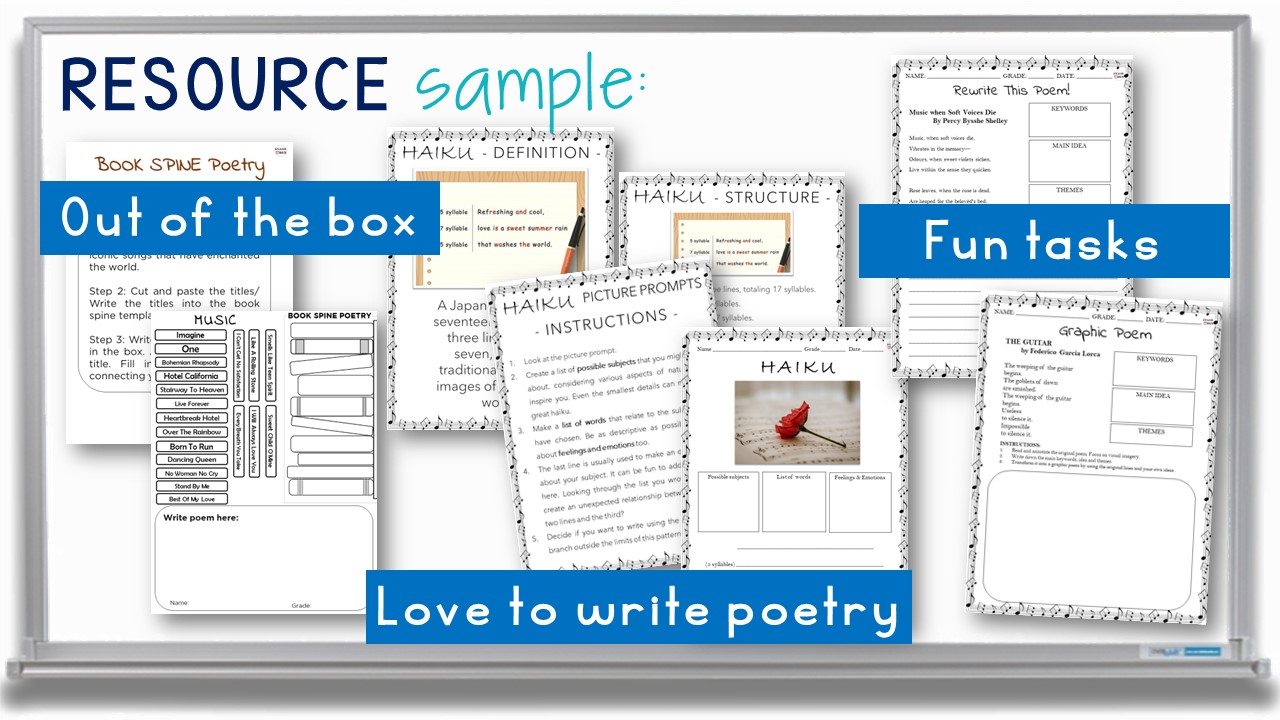 Music Poetry Writing Activities - Poem Templates | Made By Teachers