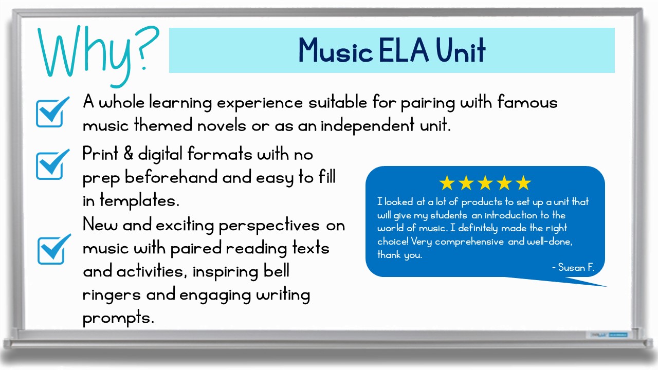 Music Unit - Paired Reading Texts, Activities, Writing Prompts - Made ...
