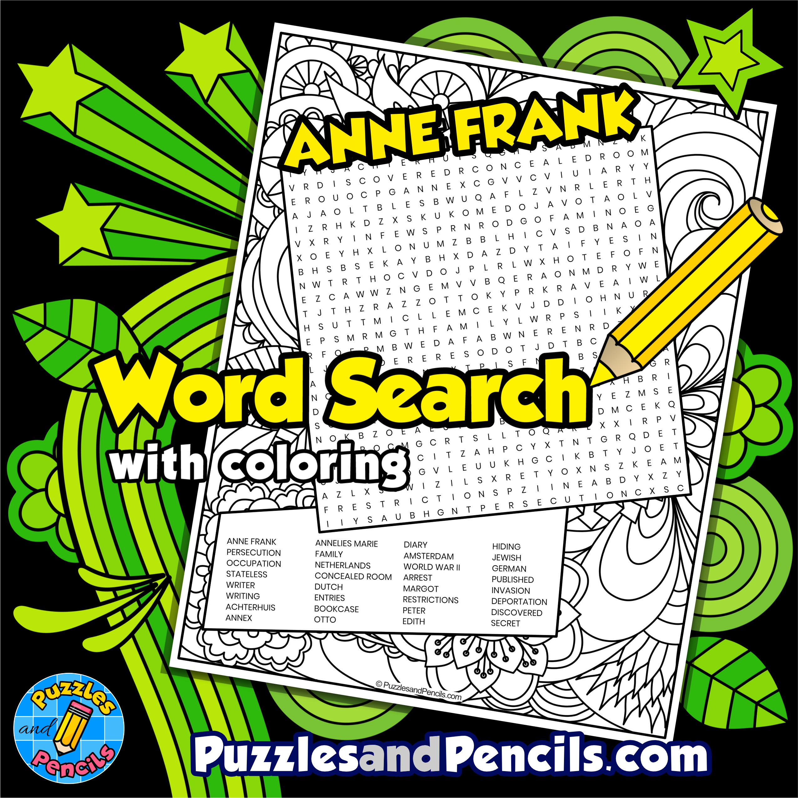 Anne Frank Coloring Pages