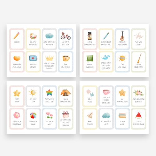 Coping skills cards original collection for kids and teens, cute pastel ...