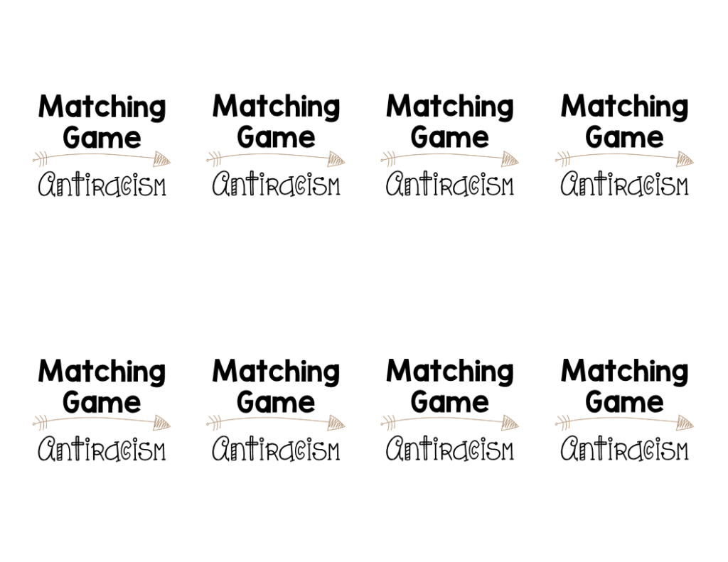 Antiracism Matching Card Game - Made By Teachers