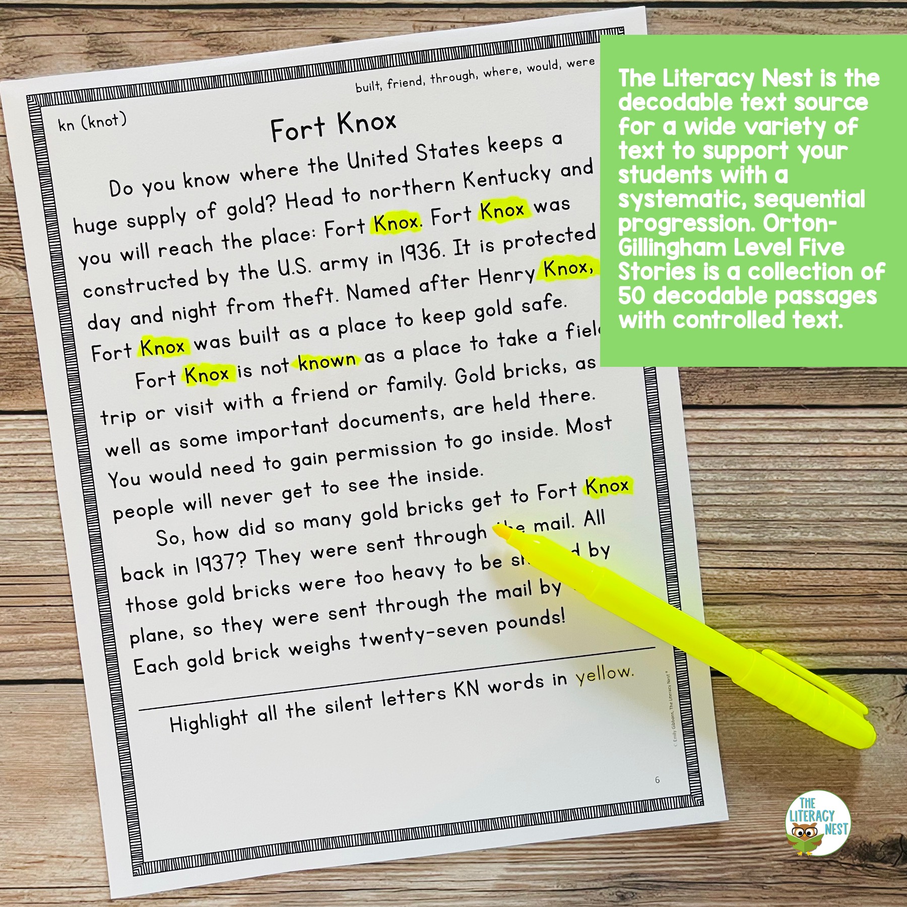 Let's Read Decodable Passages for Orton-Gillingham Lessons Level 5 ...