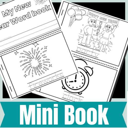 New Year's Theme Vocabulary Cards & Traceable Print Cards with Photos ...