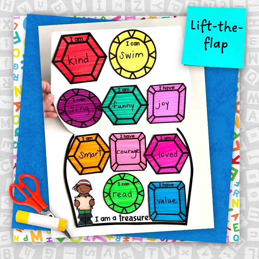 I am a Treasure| Pirate Craft | Growth Mindset Craft | SEL Craft | Made ...