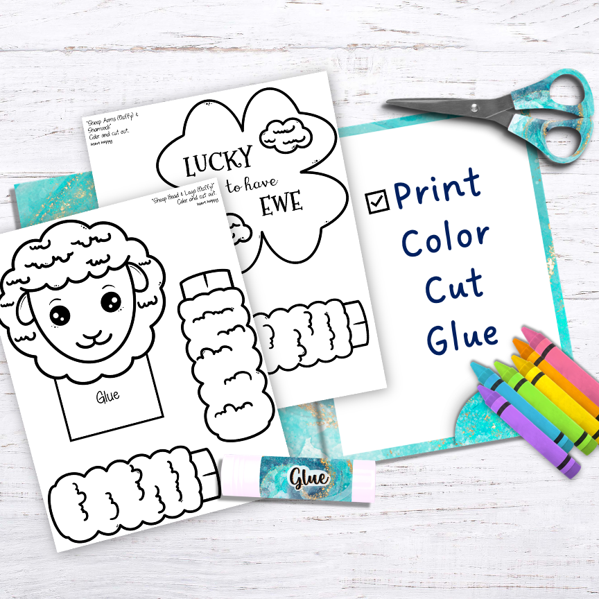 Lucky to have Ewe Sheep Craft | St. Patrick's Day | Valentine's | Made ...