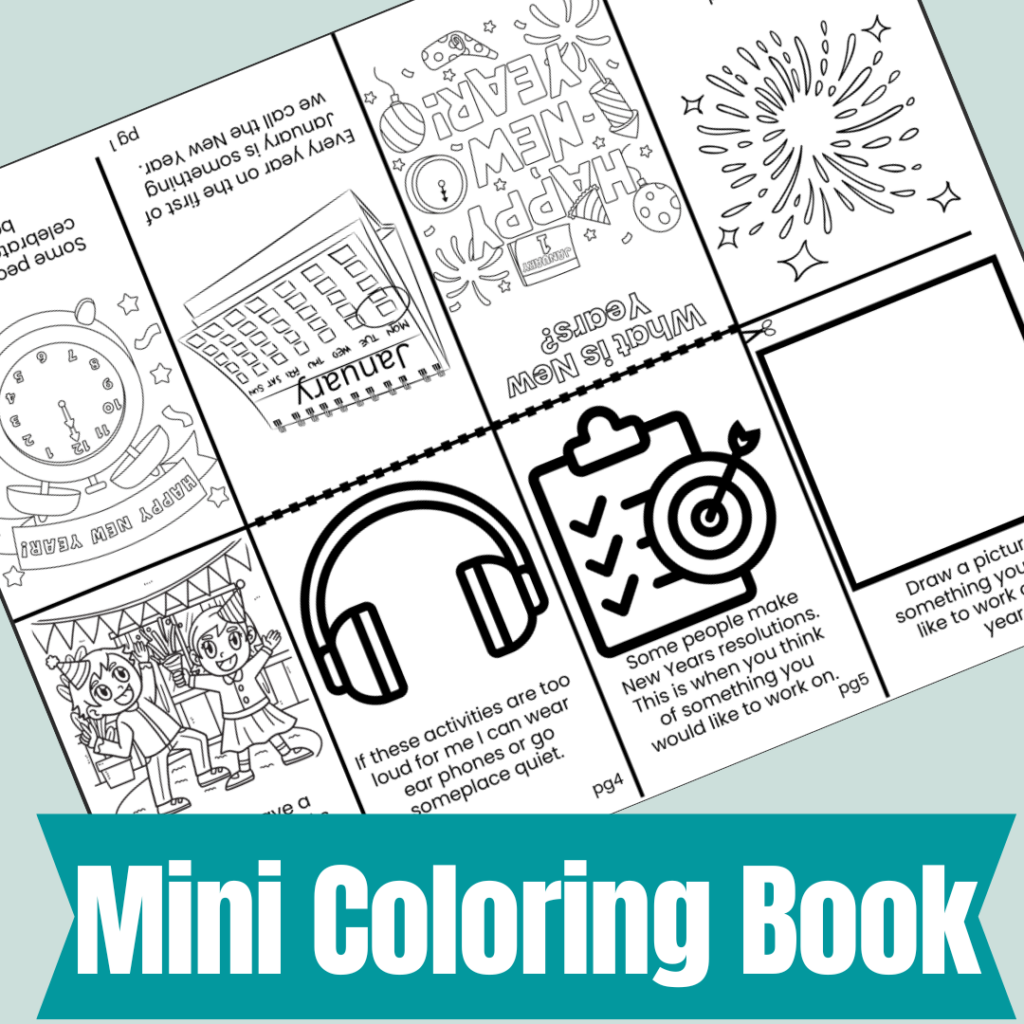 New Years Social Skills Story & Mini Book Ideal for Preschool Autism ...