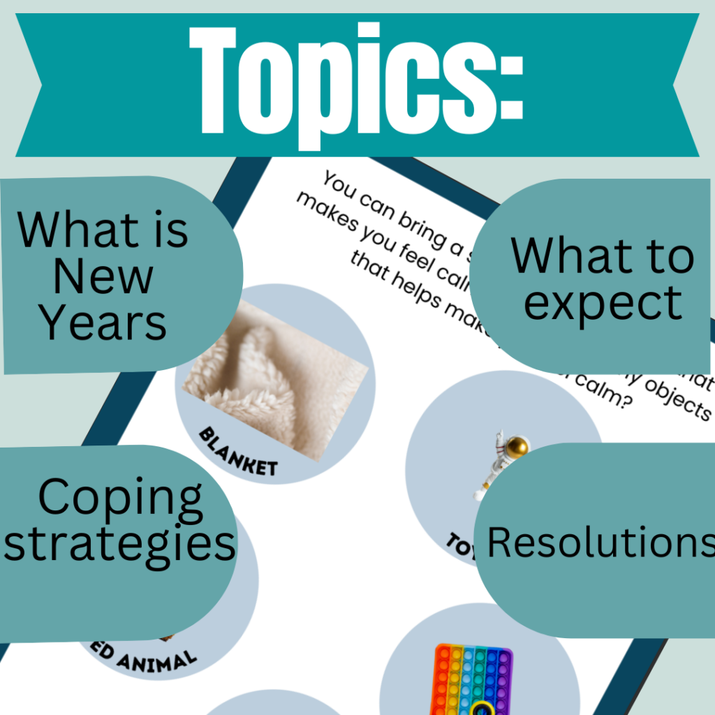 New Years Social Skills Story & Mini Book Ideal for Preschool Autism ...