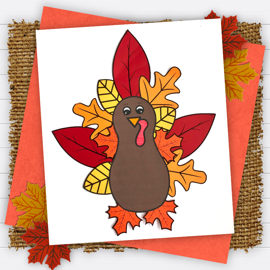 Leaf Turkey Craft | Fall Craft | Thanksgiving Craft | Made By Teachers