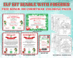 DIY Elf Kit Bundles With Free Christmas Coloring Pages Printable | Made ...