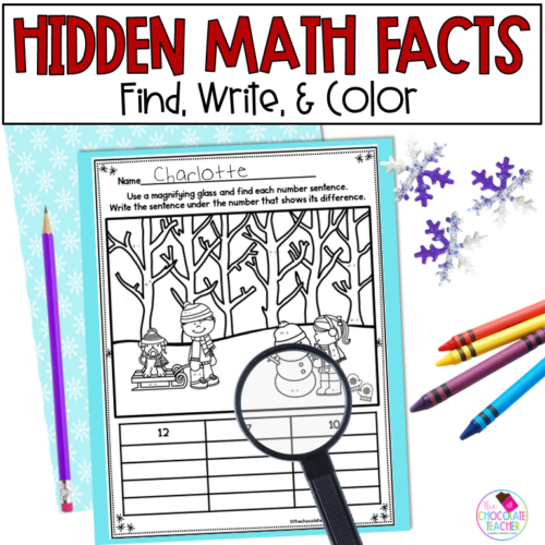 Addition and Subtraction - Fact Families - Winter Math Worksheets ...