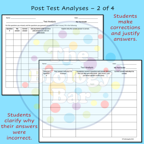 Post Test Analysis for Student Reflection - Made By Teachers