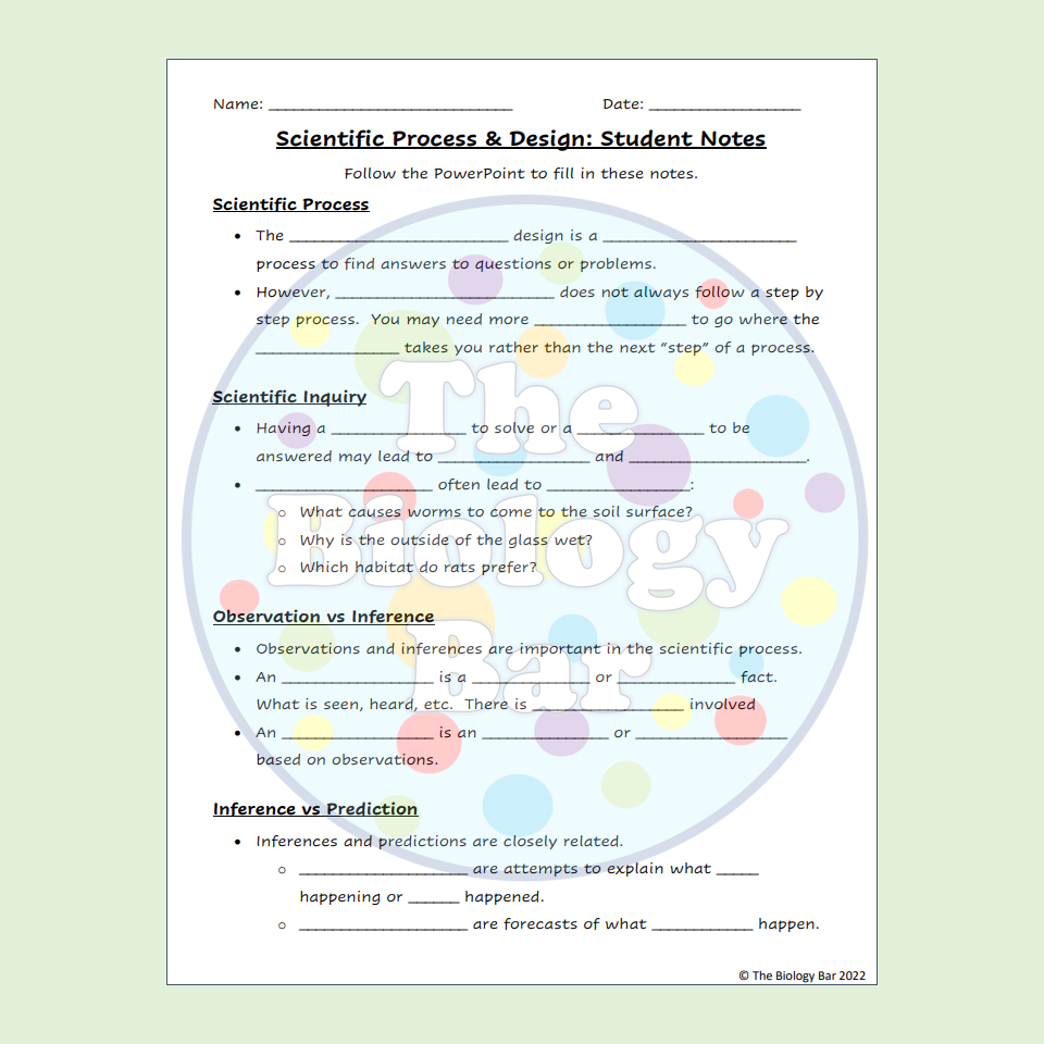 Scientific Process & Design PowerPoint Notes | Made By Teachers