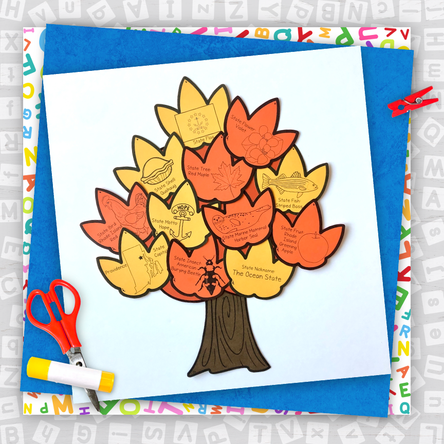 Rhode Island Red Maple Tree State Symbols Craft | Made By Teachers