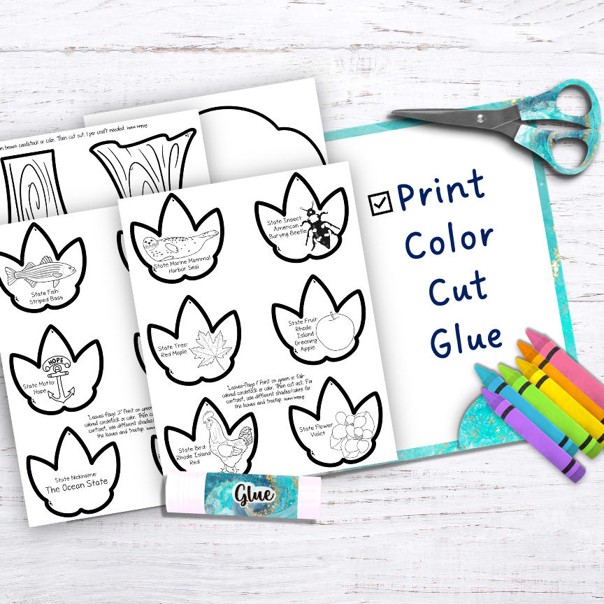 Rhode Island Red Maple Tree State Symbols Craft | Made By Teachers