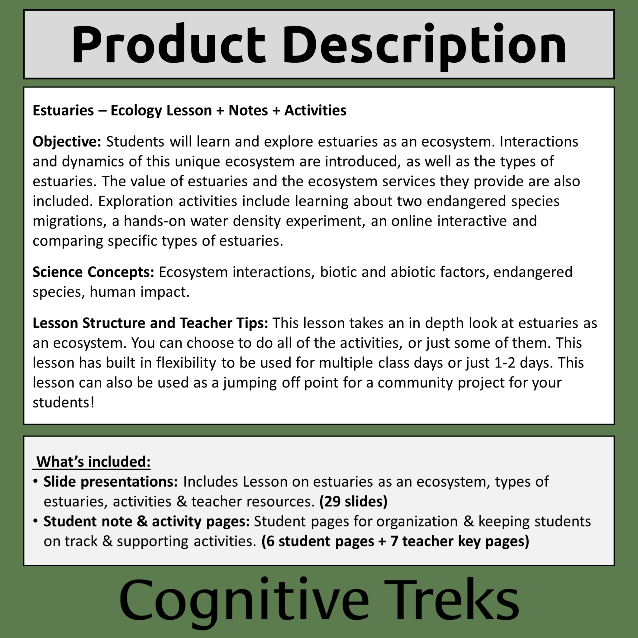 Wetland & Estuary Ecosystems | Ecology & Human Impact | Lesson/Notes ...