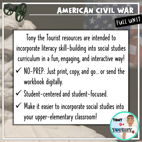 American Civil War Full Unit: Reading Passages, Activities, PowerPoint ...
