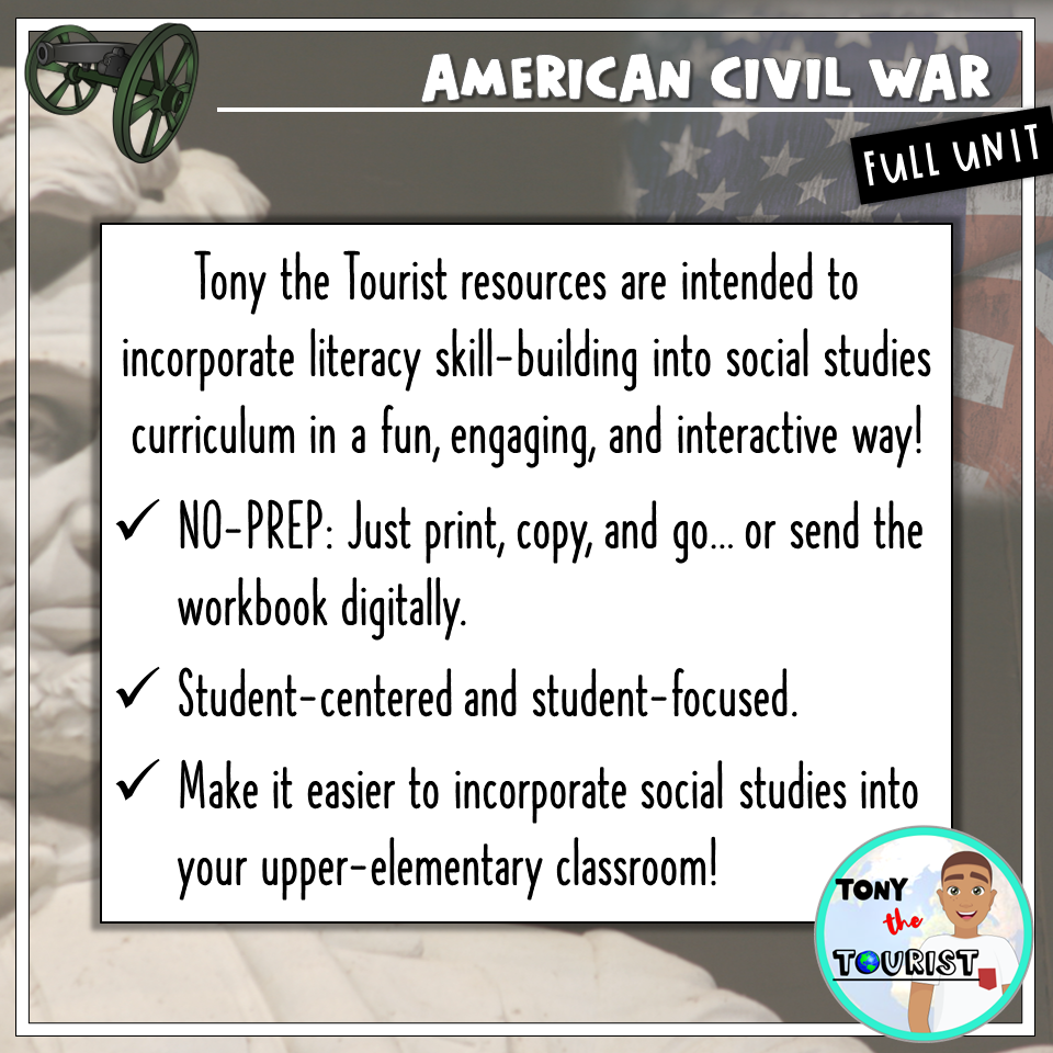 American Civil War Full Unit: Reading Passages, Activities, PowerPoint ...