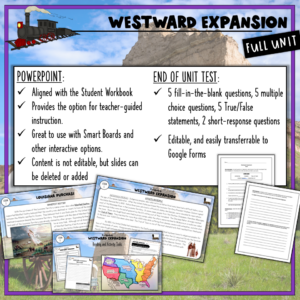 Westward Expansion Full Unit: Reading Passages, Activities, PowerPoint ...