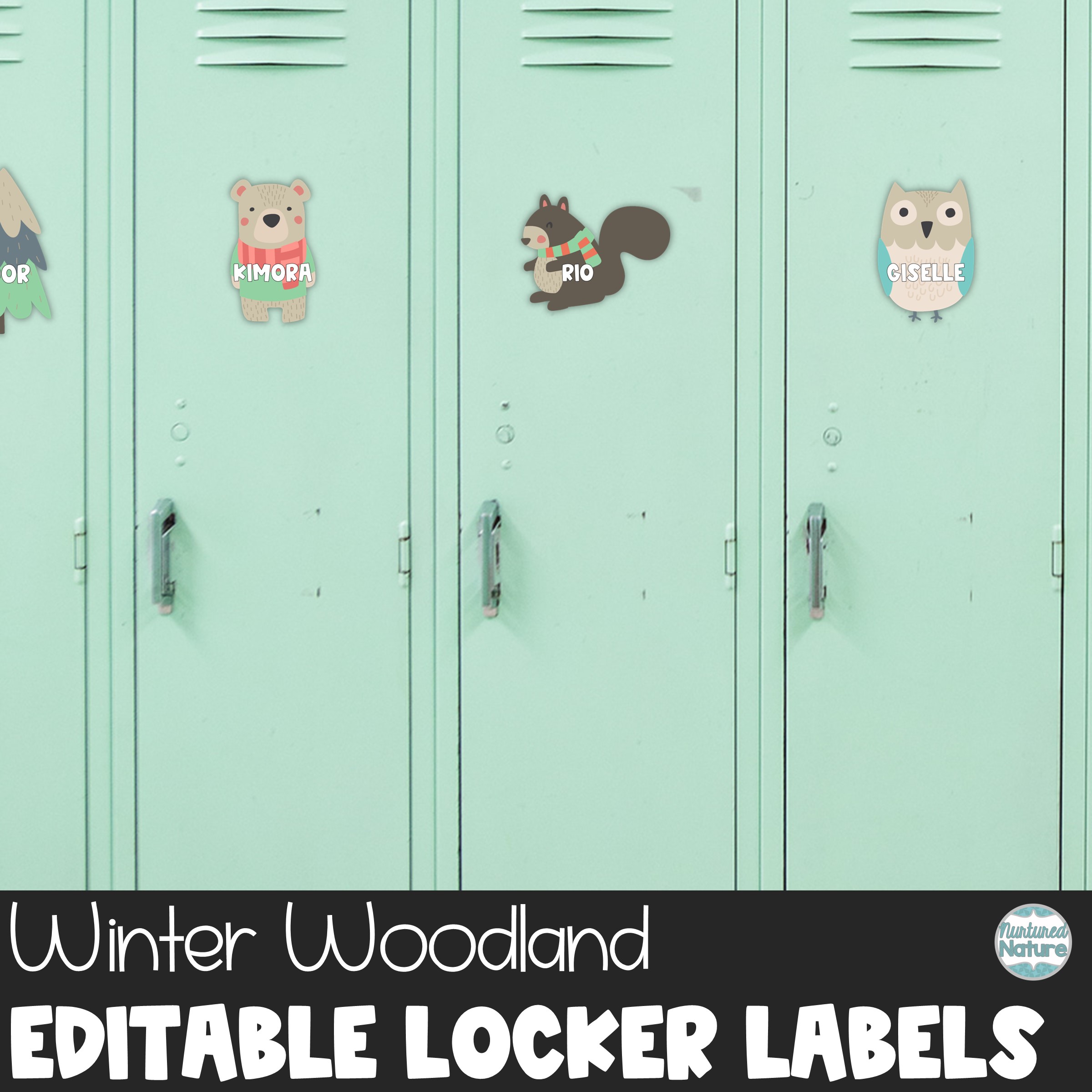 Woodland Animal Theme Locker Labels - Editable Cubby Tags 1 | Made By ...