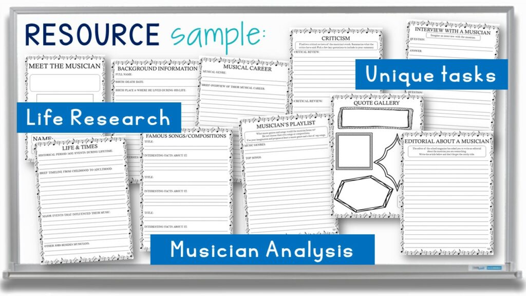 Musician Research Project - Biography Writing Activities | Made By Teachers