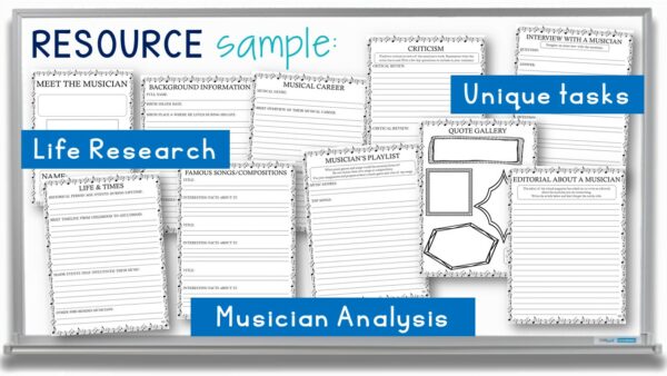 Musician Research Project - Biography Writing Activities - Made By Teachers