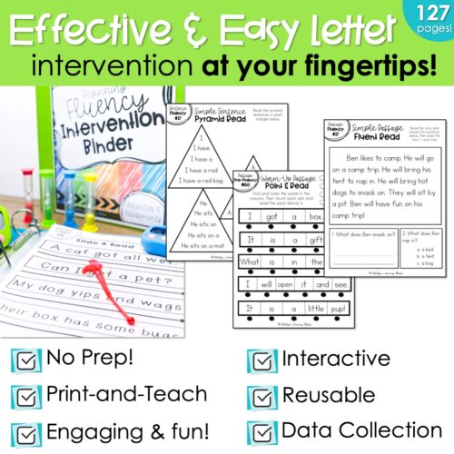 1st Grade Reading Fluency Practice - Intervention Beginning Reading ...