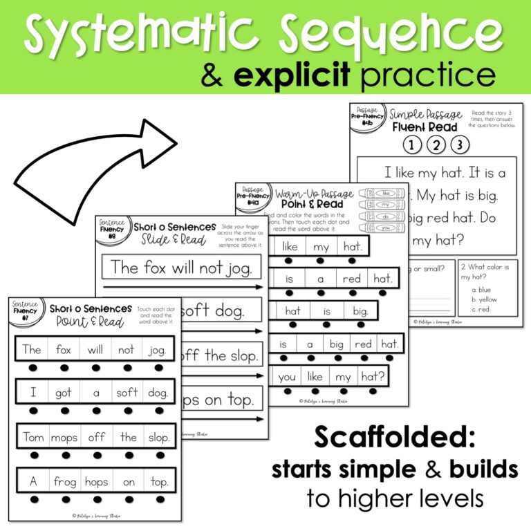 1st Grade Reading Fluency Practice - Intervention Beginning Reading ...