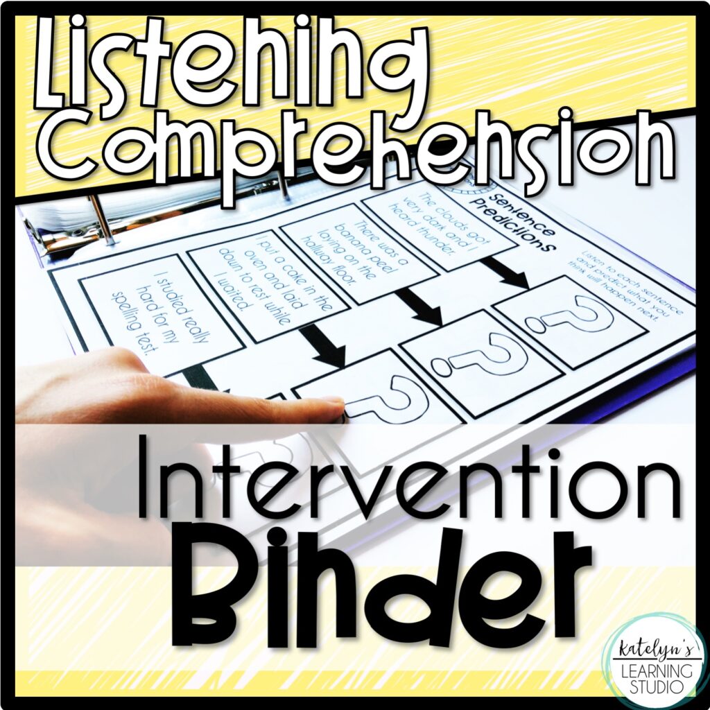 Listening Comprehension Reading Intervention Activities and Passages ...