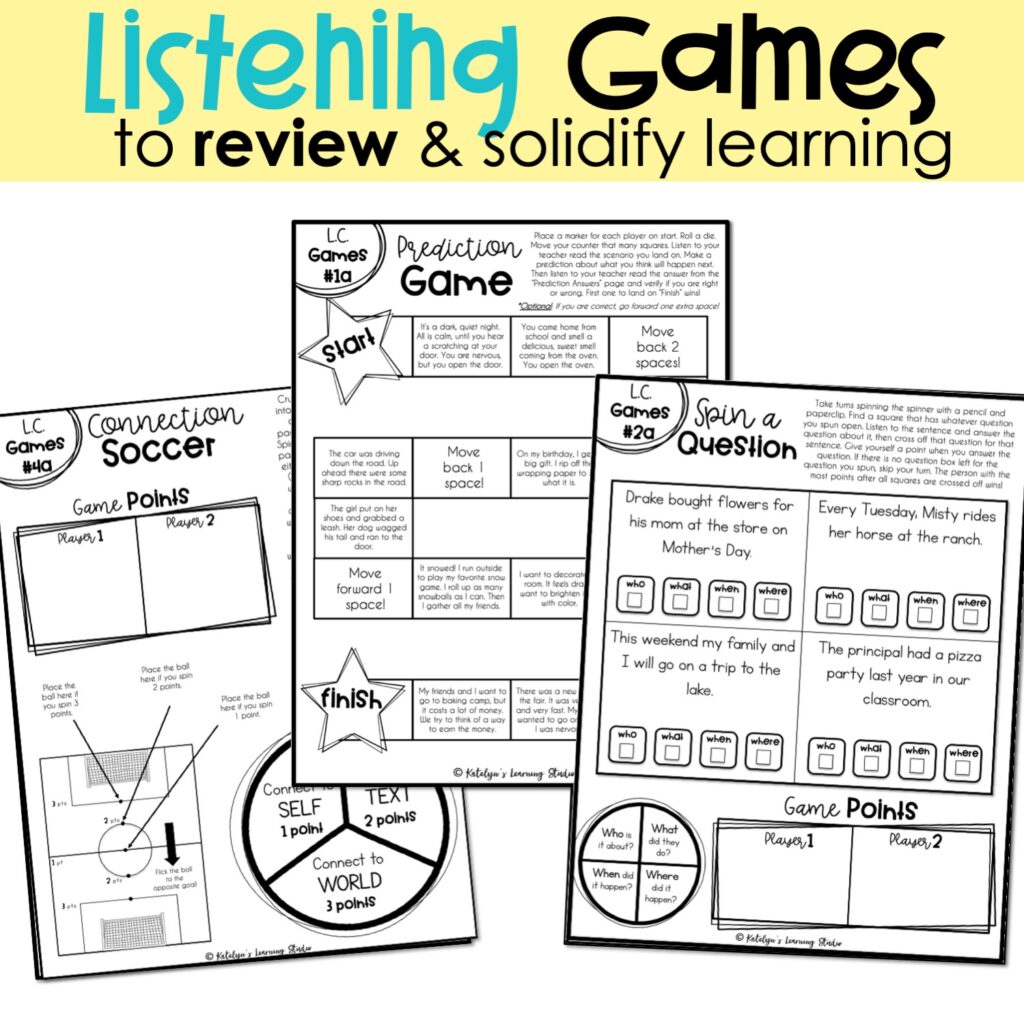 Listening Comprehension Reading Intervention Activities and Passages ...