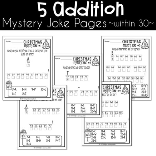 Christmas Addition and Subtraction Math Worksheets 1st grade | Made By ...