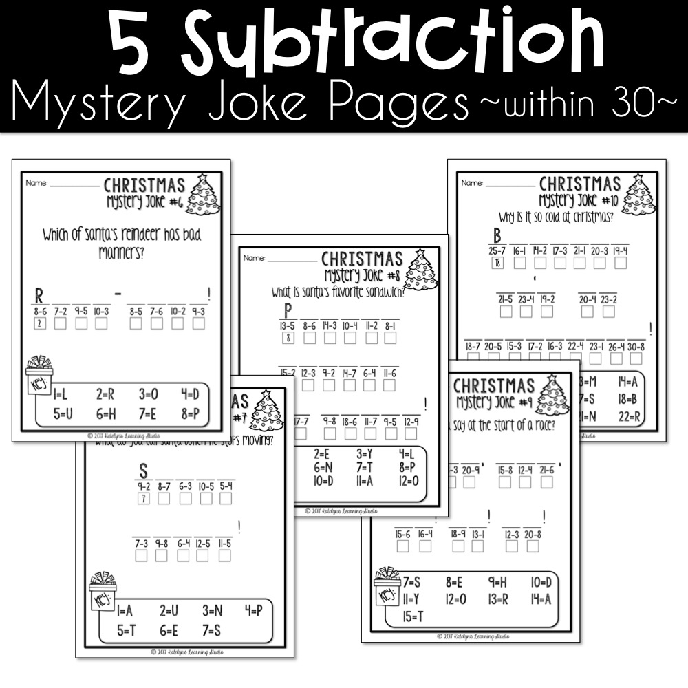 Christmas Addition and Subtraction Math Worksheets 1st grade | Made By ...