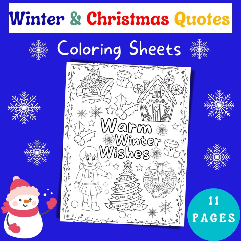 Winter & Christmas Themed Coloring Pages | December No prep Winter ...