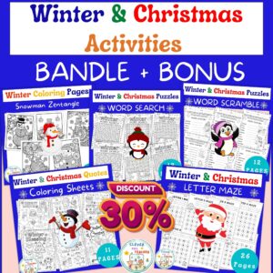 Holidays Around The World Kindergarten Christmas & Winter BUNDLE No ...