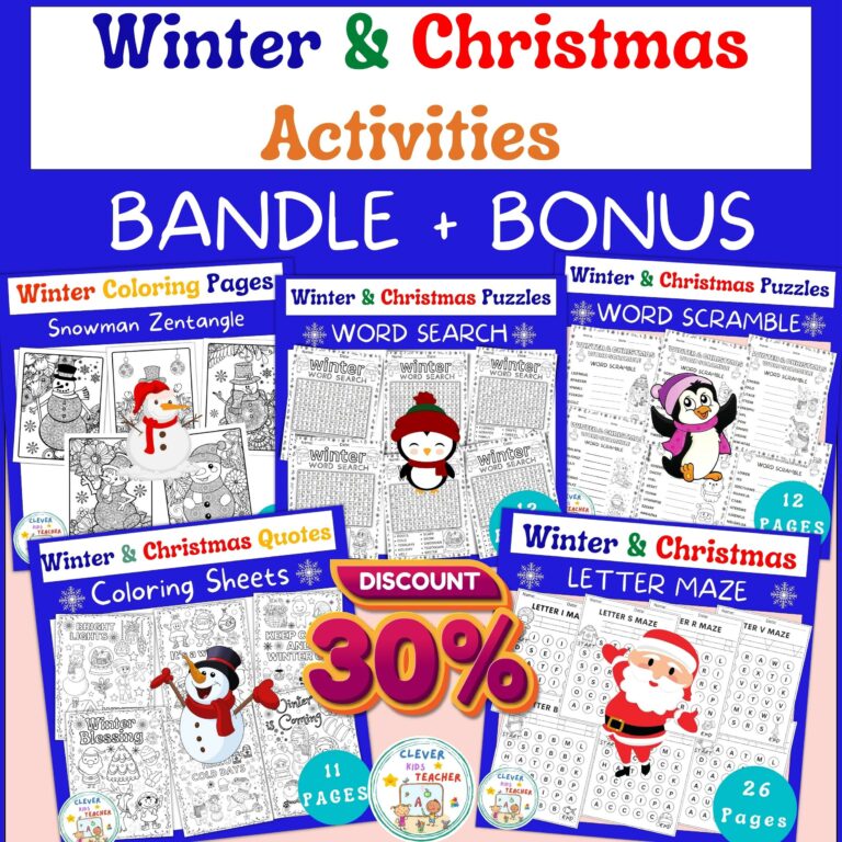 Holidays Around The World Kindergarten Christmas & Winter BUNDLE No ...