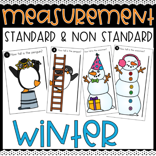 Winter Measurement Task Cards Standard & Non Standard Winter ...